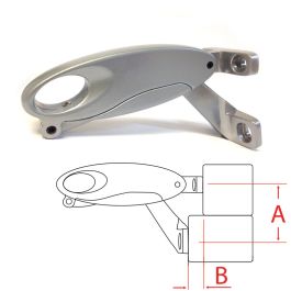 Strand Hardware Duoflex Folding Window Opener Stepped for PVCu Profiles ...