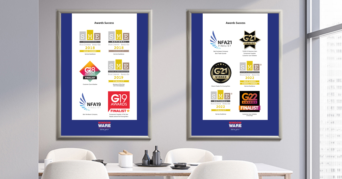 Celebrating Five Years of Award Success - Window Ware - News